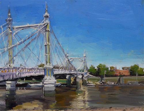 Summerlight Albert Bridge, Oil on Board, £975 – ADEBANJI ALADE – PROI ...
